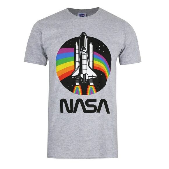Nasa | Shirts | Nasa Mens Rainbow Tshirt Sports Grey | Poshmark
